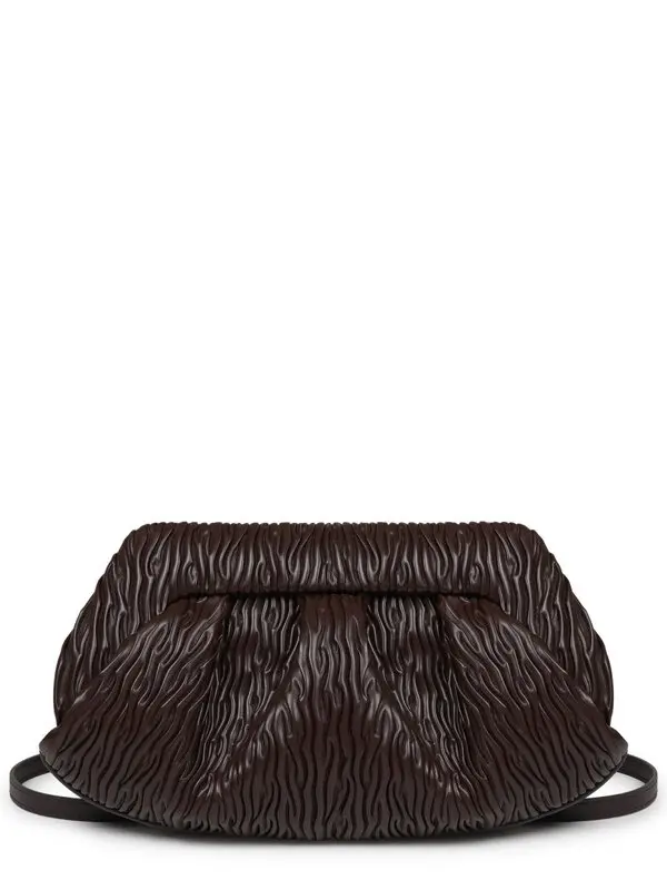 THEMOIRE Themoiré Ruched Shoulder Bag - Brown