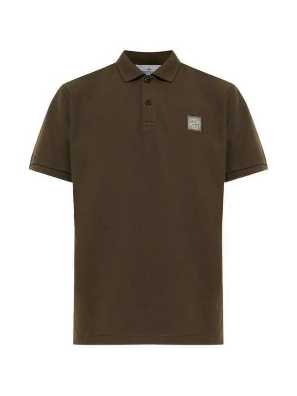 Stone Island Logo-patch Short-sleeve Polo Shirt