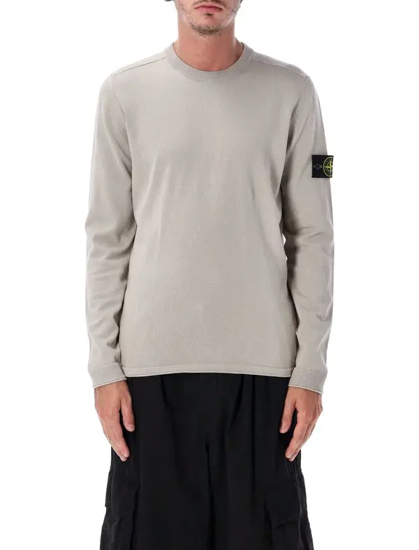 Stone Island Crewneck Knit Sweater - Grigio