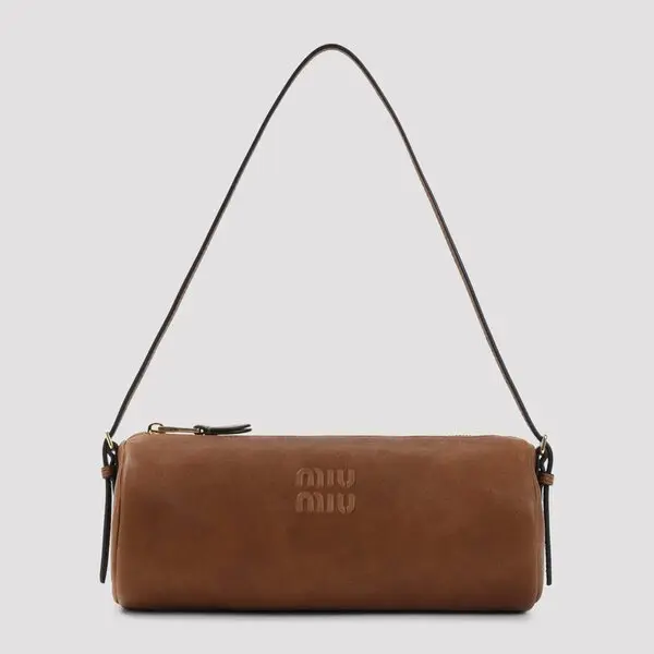 Miu Miu Mini Leather Pouch Handbag - Brown