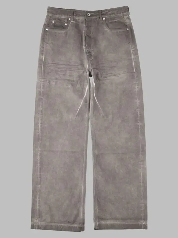 Rick Owens Wide-leg Cotton-blend Jeans - Charcoal