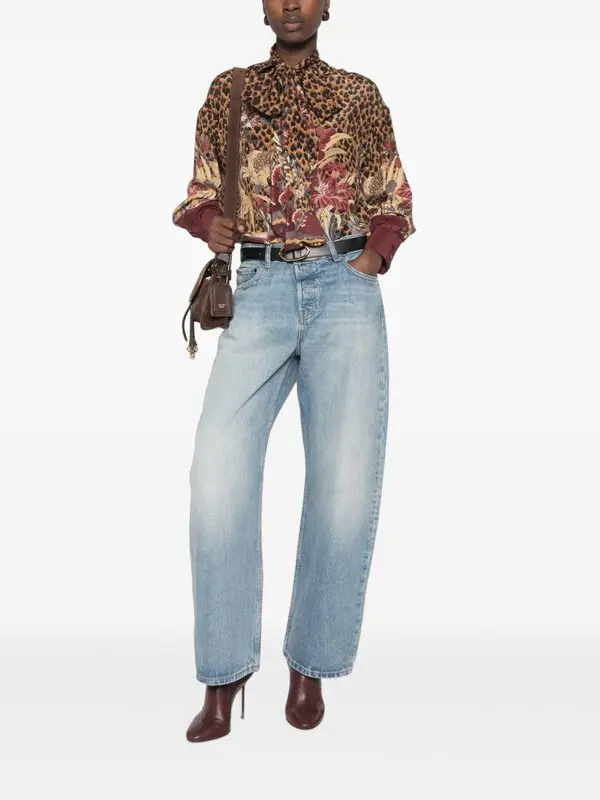 Etro Printed Silk Shirt With Pussy Bow Detail