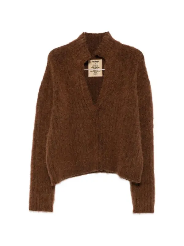 UMA WANG Wool Blend High Neck Knit Sweater