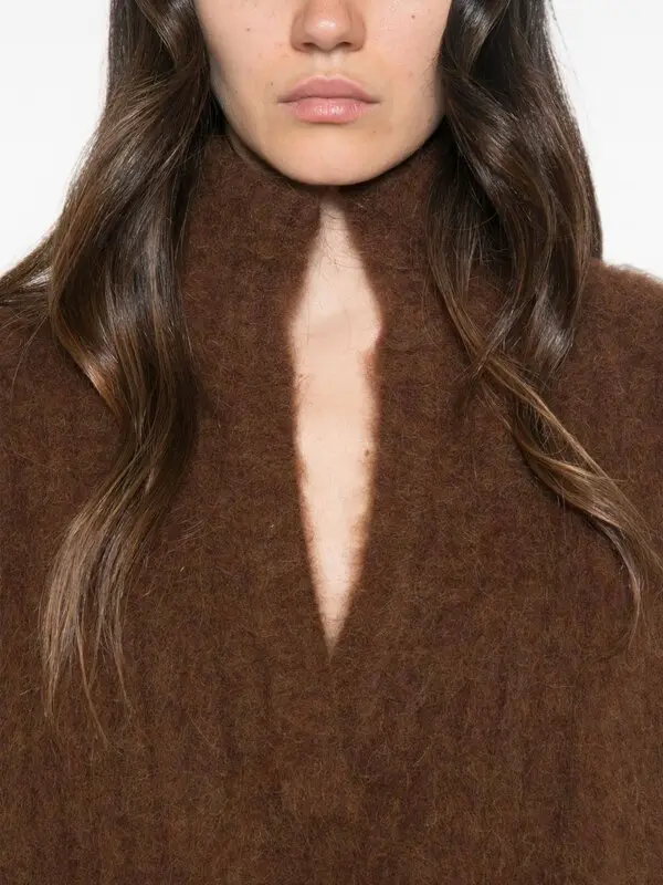 UMA WANG Wool Blend High Neck Knit Sweater