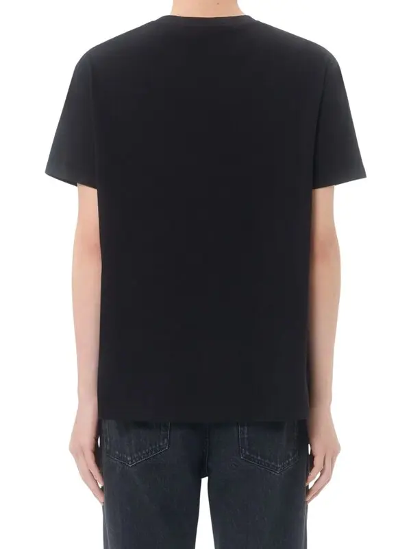 Valentino Garavani Cotton T-shirt With Vlogo Embroidery - Black