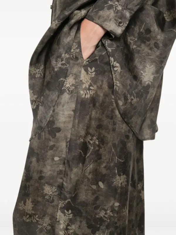 UMA WANG Pansy Printed Trousers