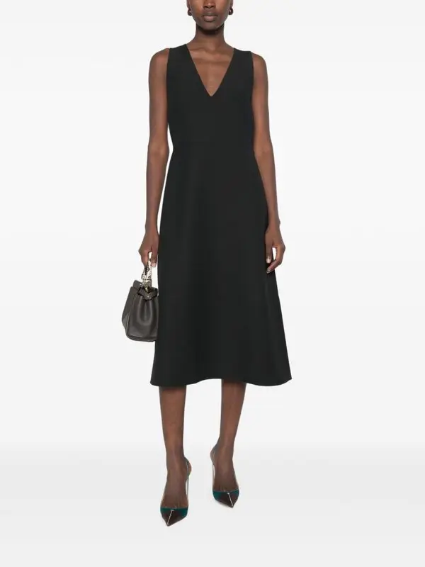 Fendi Wool And Silk Blend Midi Dress