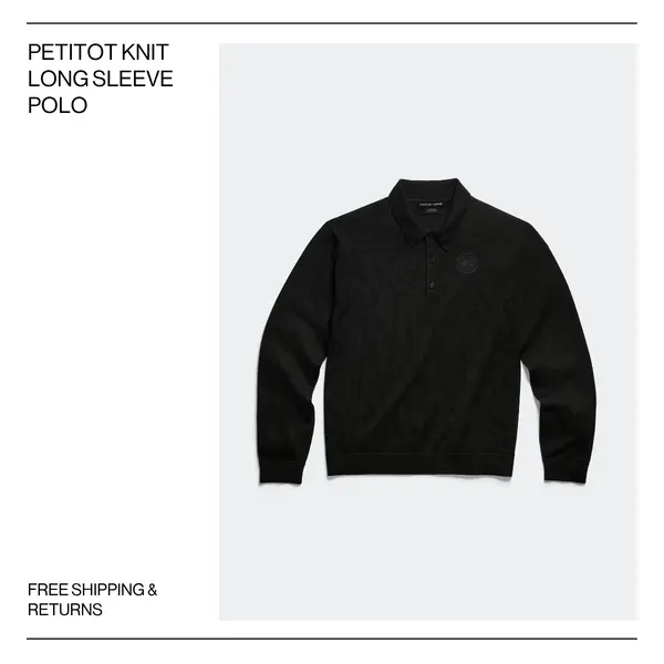 Canada Goose Petitot Knit Long Sleeve Polo