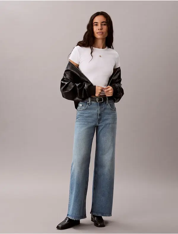 Calvin Klein Ultra High Rise Wide Leg Jeans