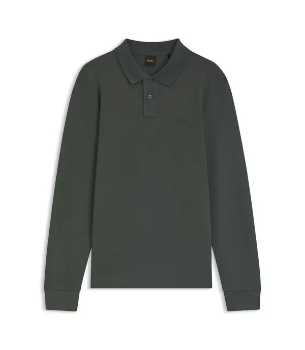 BOSS Slim-fit Polo Shirt In Stretch-cotton Piqu - Light Green