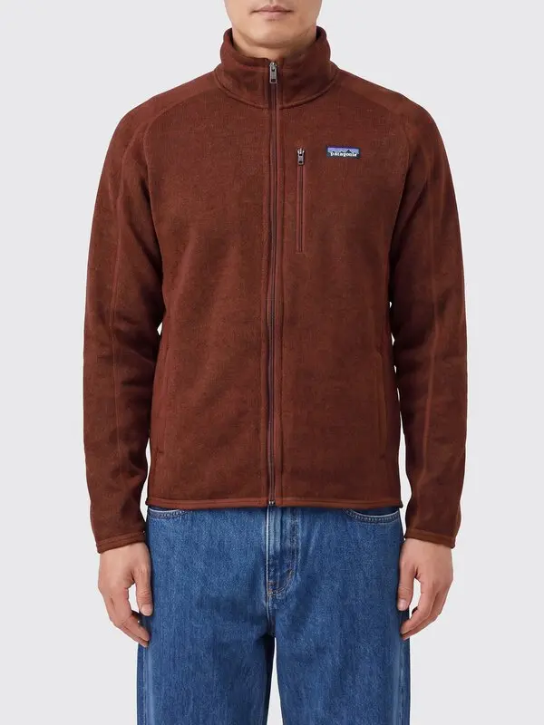 Patagonia Recycled Polyester Full-zip Fleece Jacket With High Neck - Brown