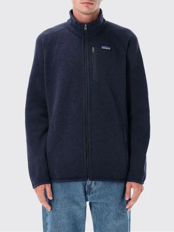 Patagonia Recycled Polyester Full-zip Fleece Jacket With High Neck - Navy