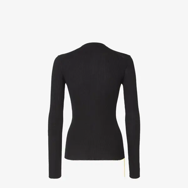 Fendi Ribbed Wool Jumper - Black