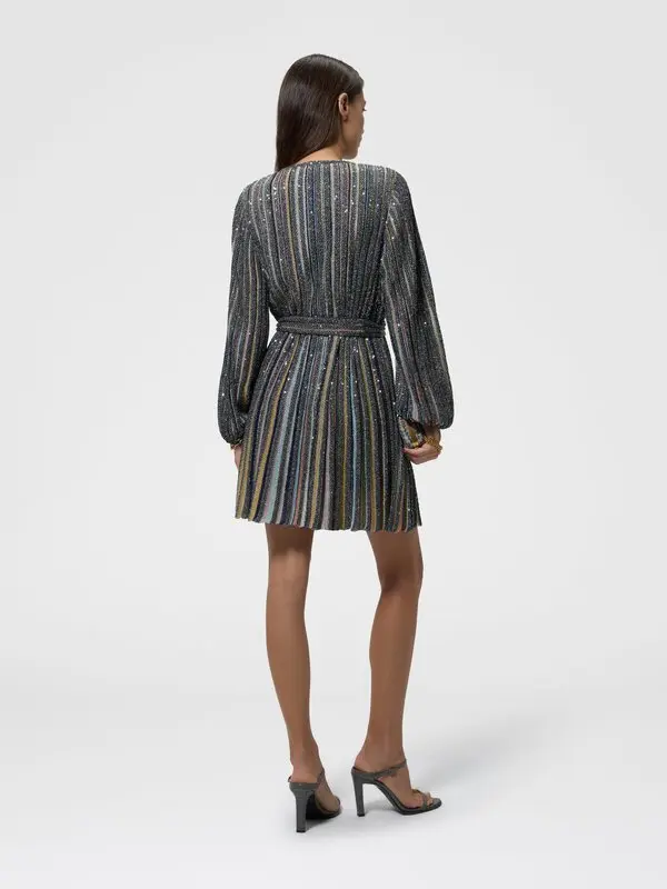 Missoni Short Dress With V-neck And Belt