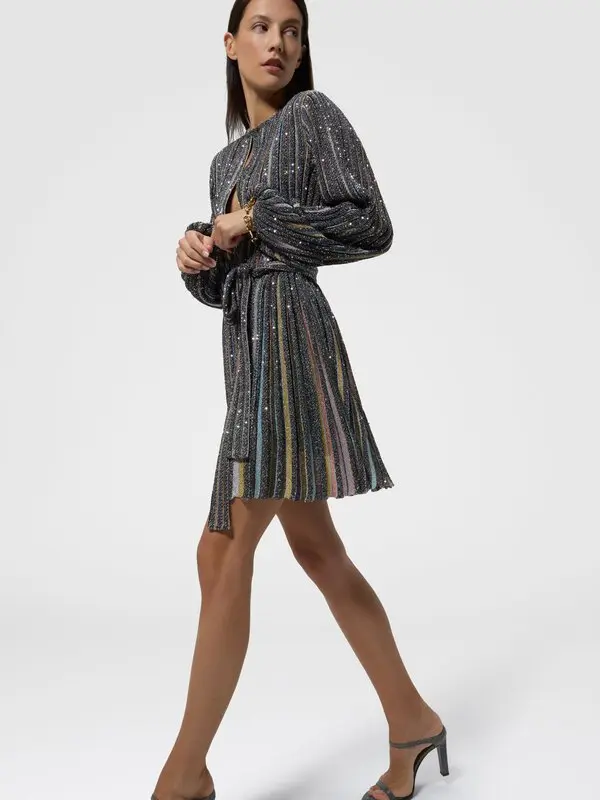 Missoni Short Dress With V-neck And Belt
