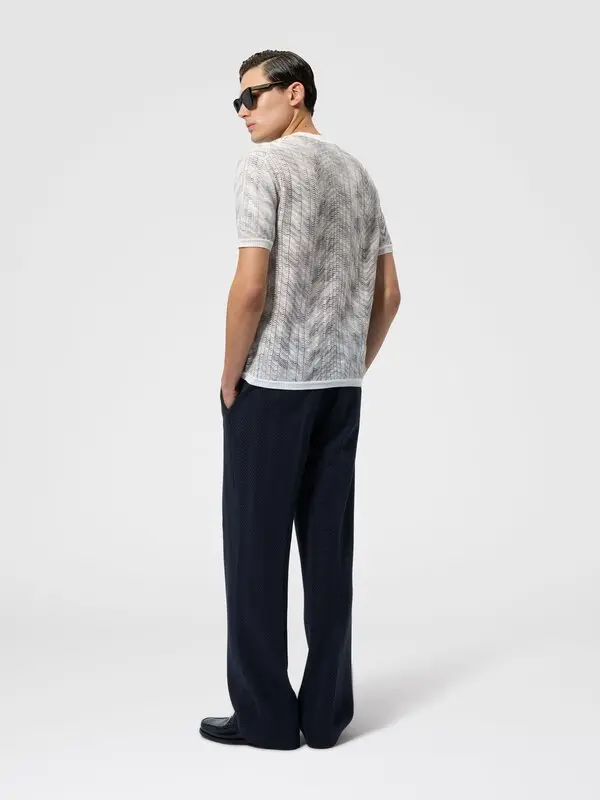 Missoni Tone-on-tone Chevron Cotton And Viscose Trousers