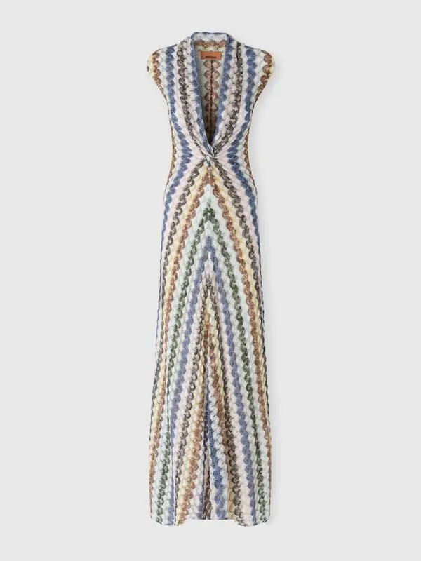 Missoni Long Lace Dress With Knot Detail