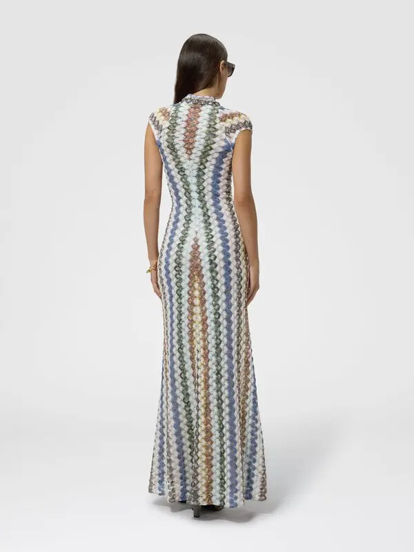Missoni Long Lace Dress With Knot Detail