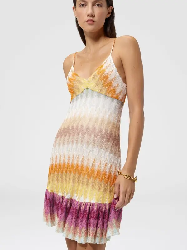 Missoni Viscose Mini Dress With Lace Motif