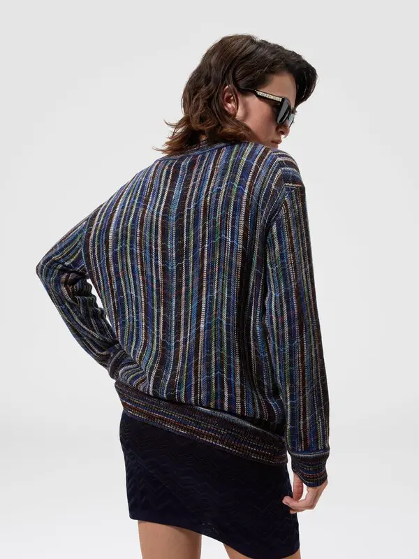Missoni Oversized Striped Wool And Viscose Cardigan