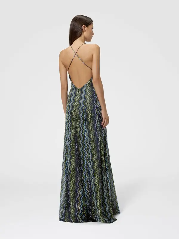 Missoni Long Viscose Dress With Snake Motif - Multicoloured
