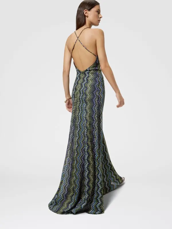 Missoni Long Viscose Dress With Snake Motif - Multicoloured