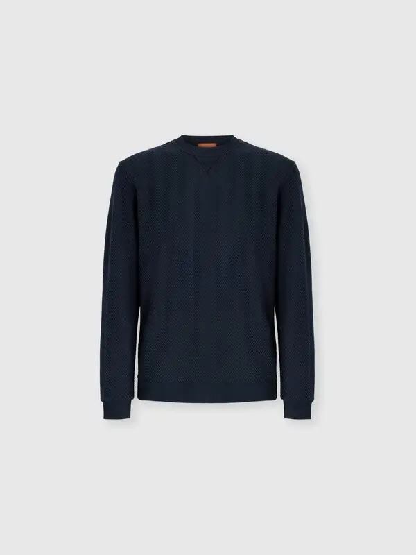 Missoni Chevron Cotton And Viscose Crewneck Sweatshirt