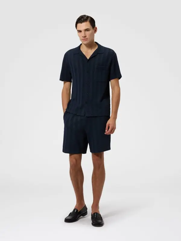 Missoni Tone-on-tone Chevron Cotton And Viscose Bowling Shirt