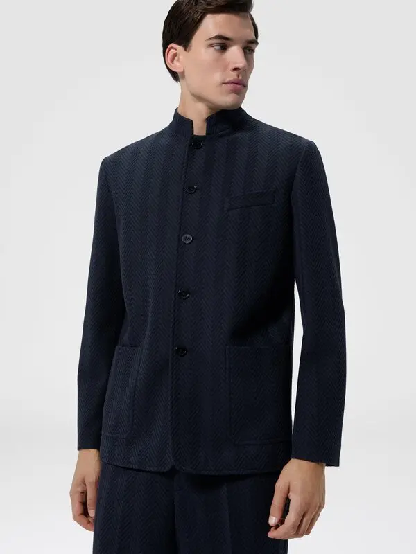 Missoni Tone-on-tone Chevron Cotton And Viscose Jacket