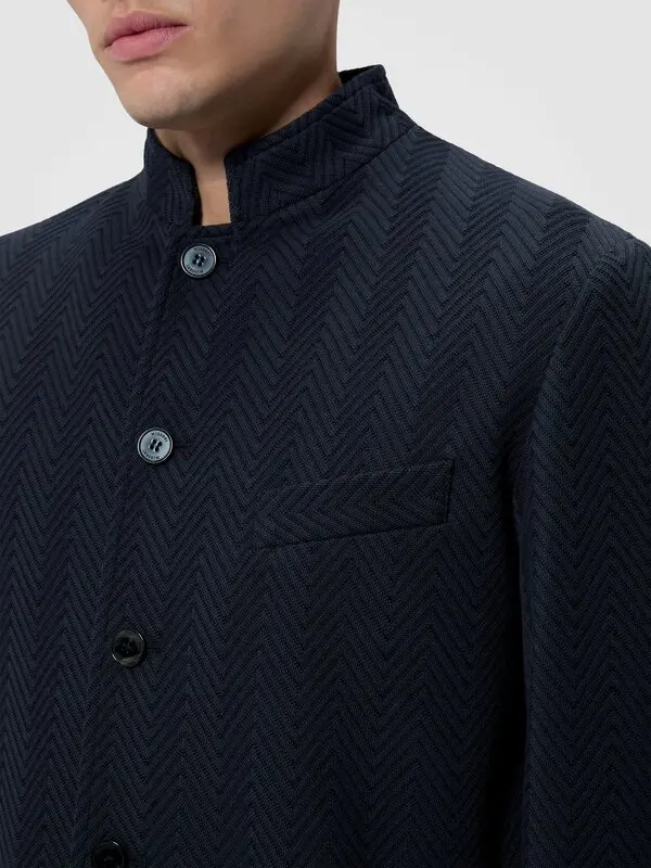 Missoni Tone-on-tone Chevron Cotton And Viscose Jacket