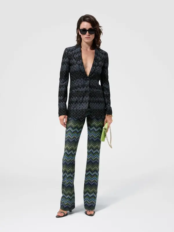 Missoni Snake Motif Viscose Flare Trousers - Multicoloured