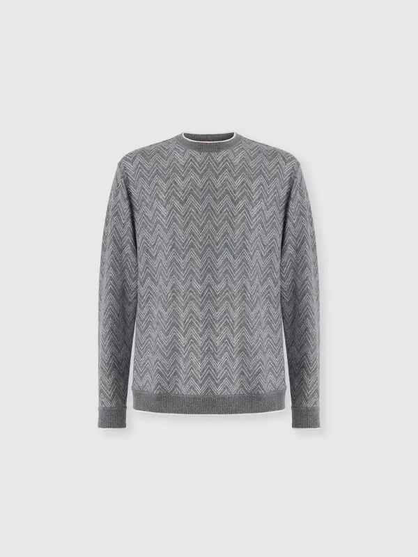 Missoni Long-sleeve Zigzag Cashmere Sweater