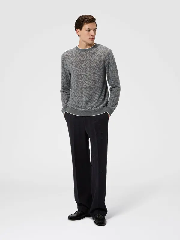 Missoni Long-sleeve Zigzag Cashmere Sweater