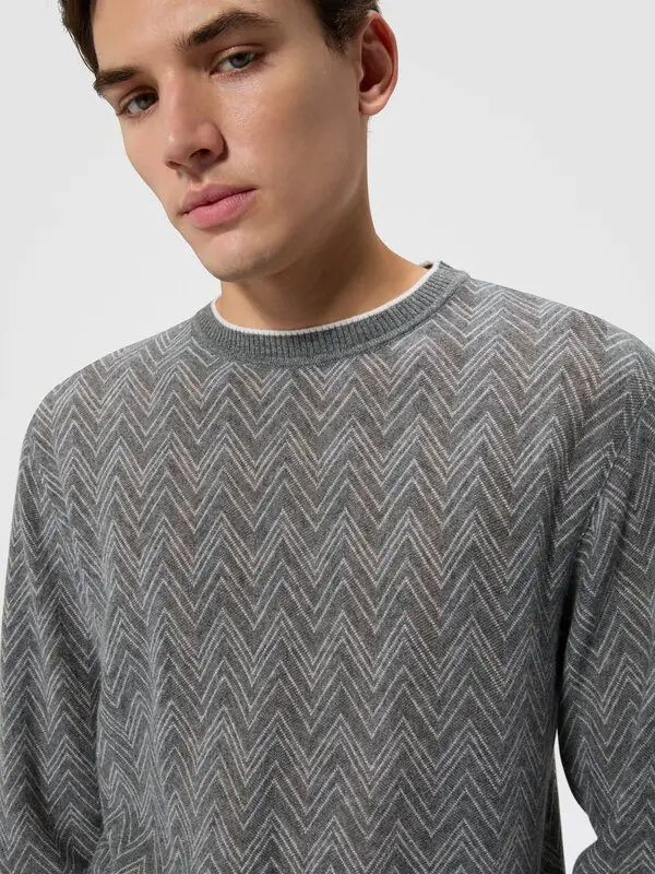Missoni Long-sleeve Zigzag Cashmere Sweater