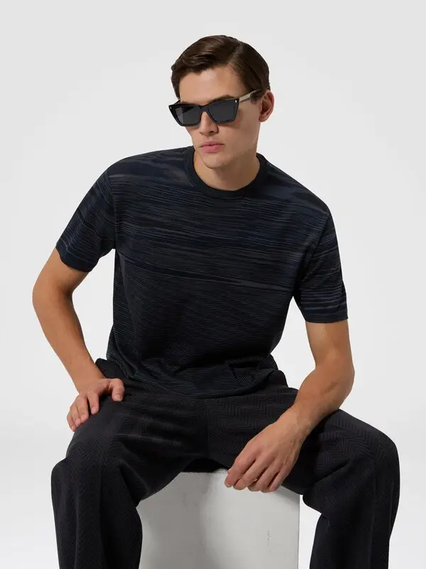 Missoni Space-dye Mercerized Cotton Crewneck T-shirt