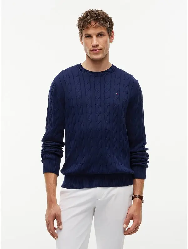 Tommy Hilfiger Cable Knit Crewneck Sweater