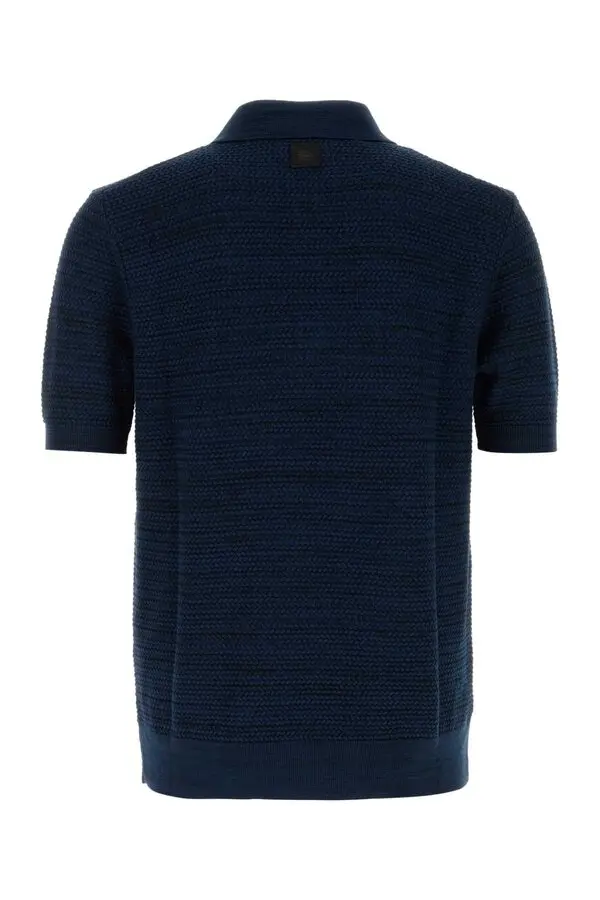 Etro Navy Cotton Polo Shirt