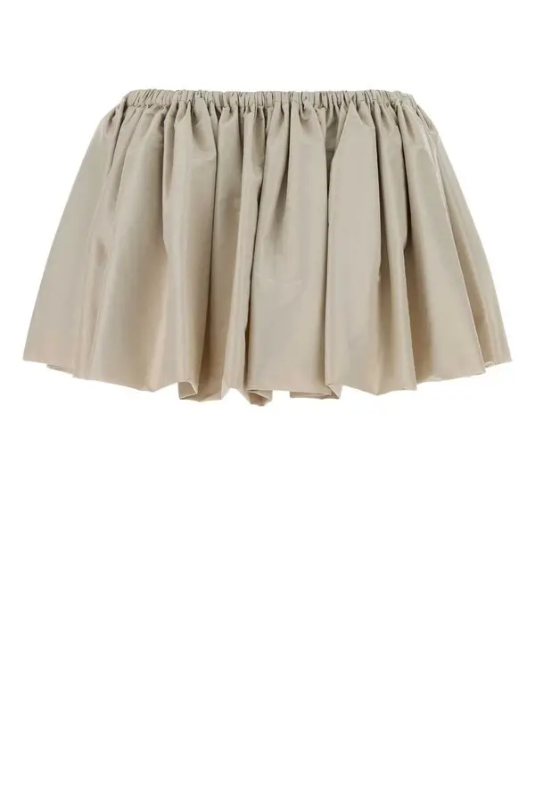 Miu Miu Sand Jacquard Mini Skirt