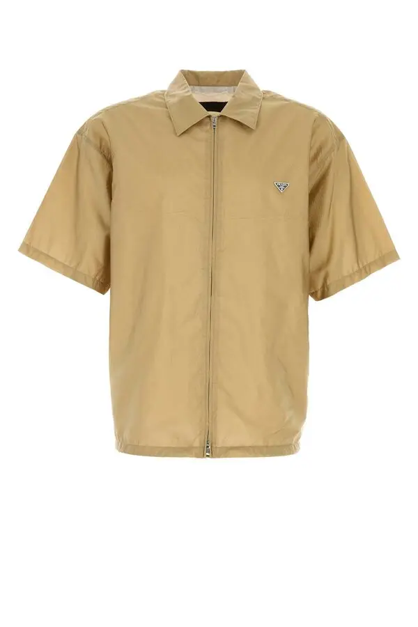 Prada Beige Re-nylon Shirt - Brown