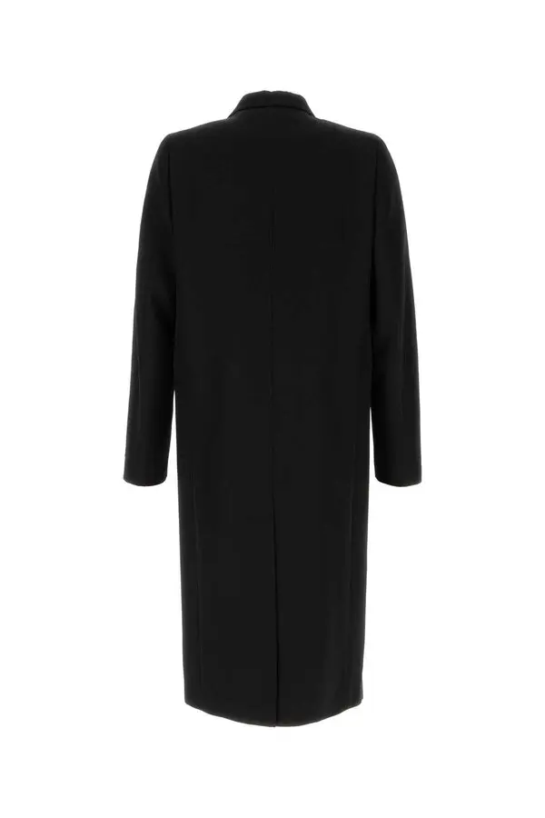Prada Double Breasted Virgin Wool Overcoat