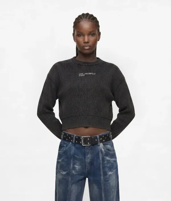 KL JEANS Jeans Washed Rib-knit Sweater