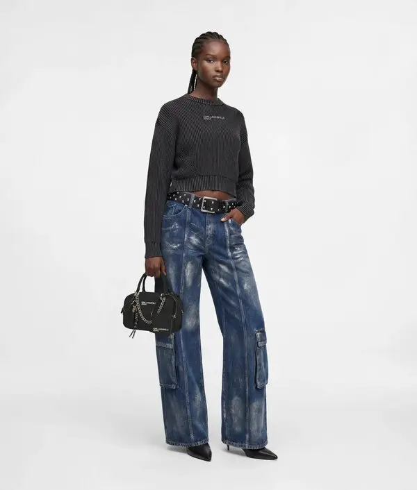 KL JEANS Jeans Washed Rib-knit Sweater