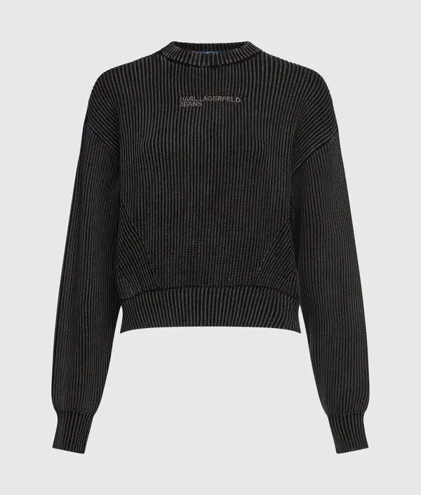 KL JEANS Jeans Washed Rib-knit Sweater