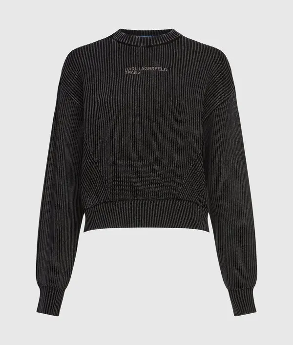 Karl Lagerfeld Washed Rib-knit Sweater