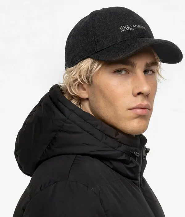 KL JEANS Logo Wool-blend Cap