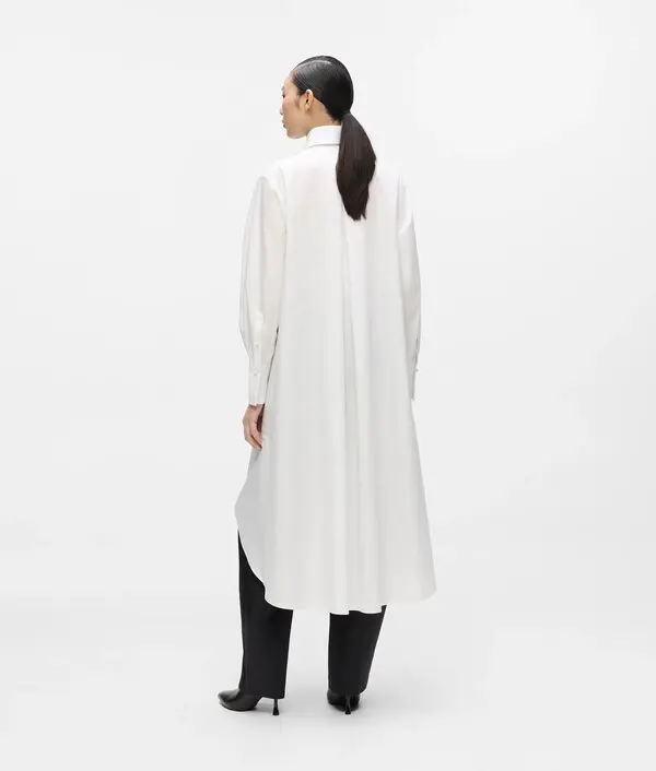 Karl Lagerfeld Kl Studio Layered Long Shirt In Organic Cotton