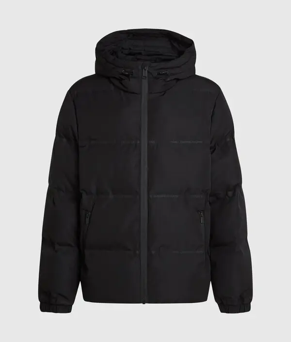Karl Lagerfeld Quilted Logo Puffer Jacket