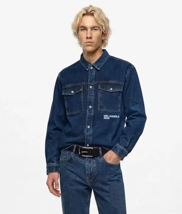 KL JEANS Logo Denim Overshirt