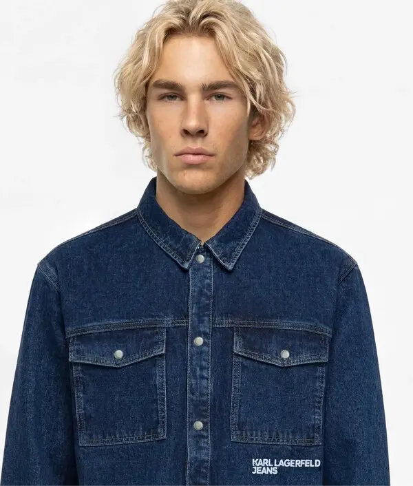KL JEANS Logo Denim Overshirt