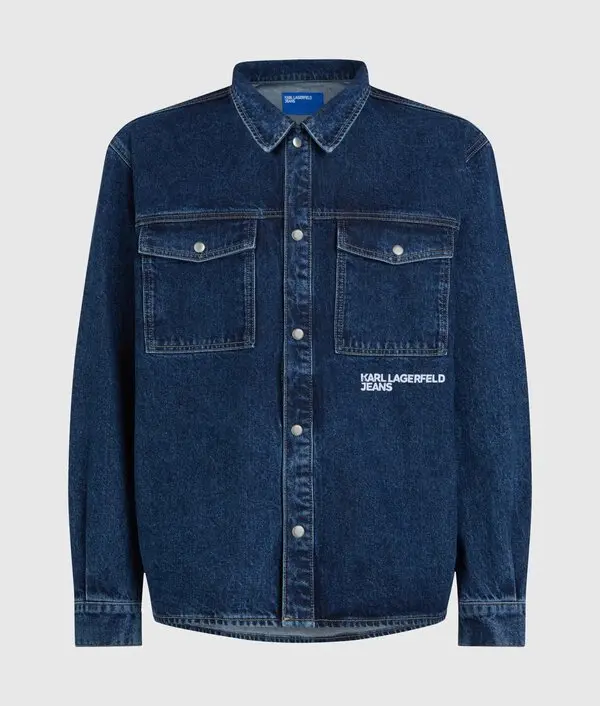 Karl Lagerfeld Logo Denim Overshirt
